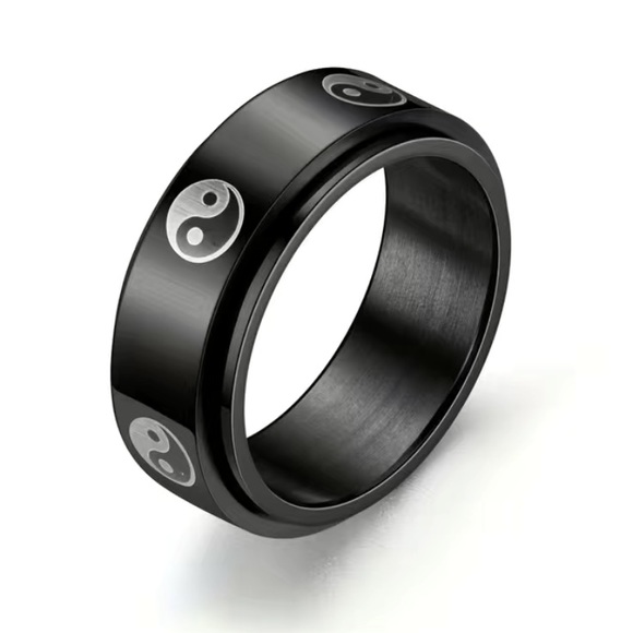 MoonFlowerBtq | Accessories | Black Yin Yang Anxiety Fidget Spinner ...